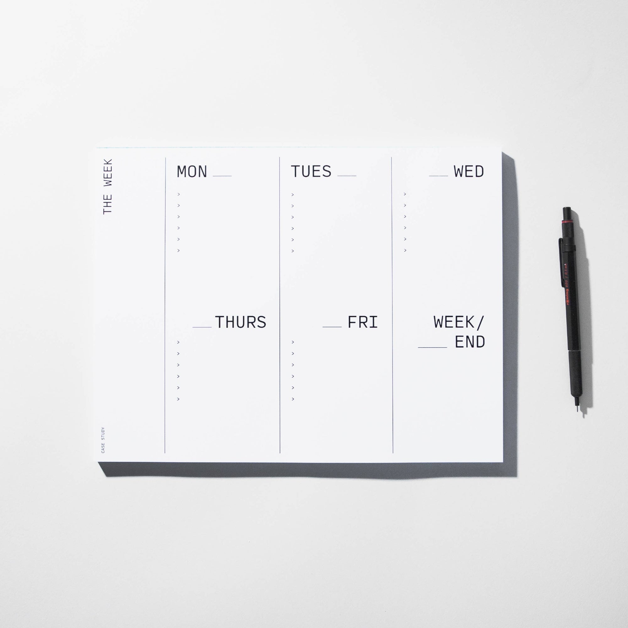 Case Study Large Weekly Desk Planner – The Analog Stationer