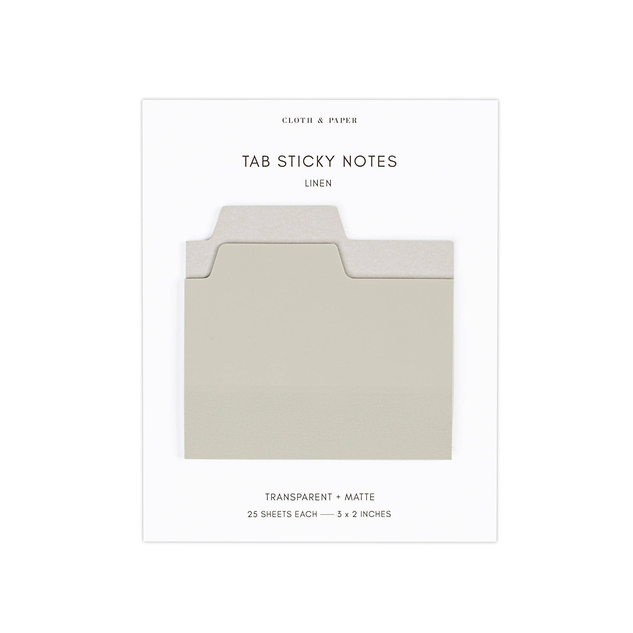 Blank Tab Sticky Note Set – The Analog Stationer